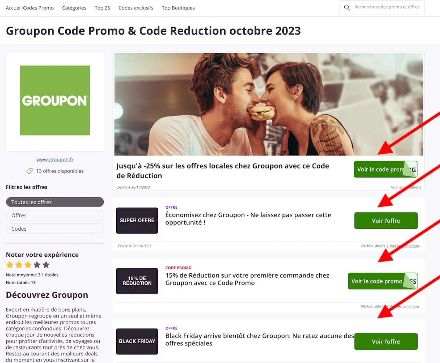 Code promo Groupon : économisez encore plus avec 2 coupons